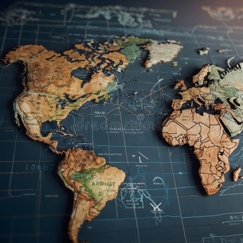 Forex Trading Global Map with Currency Symbols Linked by Dynamic Lines ...