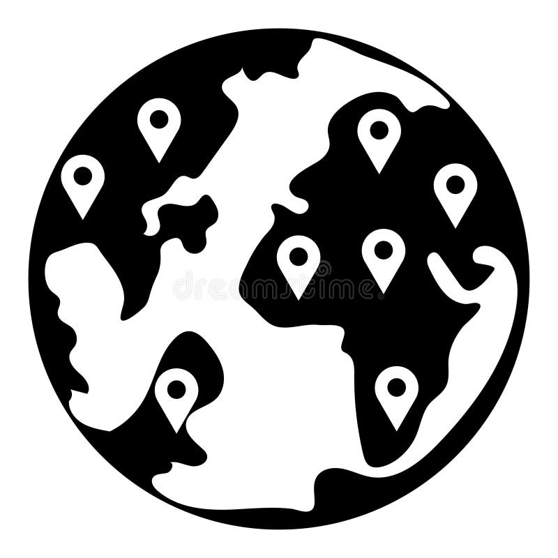 Global map icon design stock vector. Illustration of geometric - 216538211