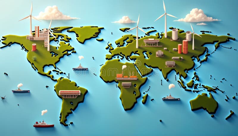 Global Map Shows Various Renewable Energy Sources, Urban Centers ...