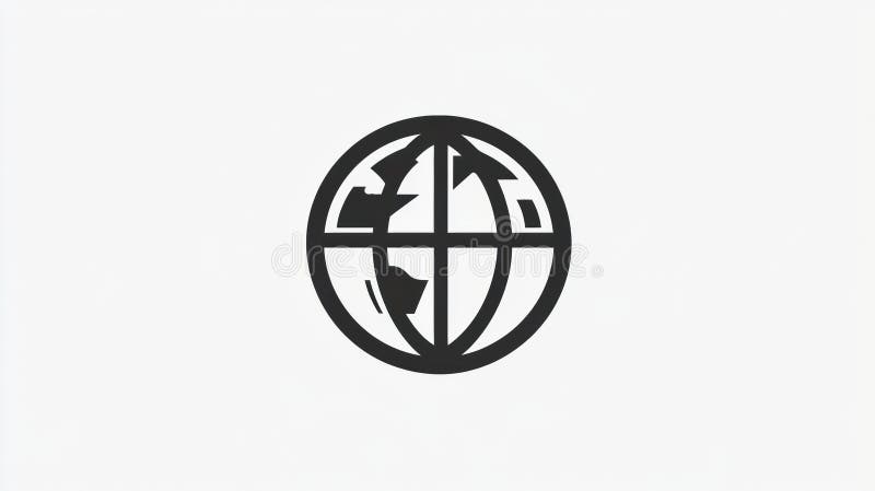 Global Map Symbol Indicating Interconnectedness and Comprehensive ...