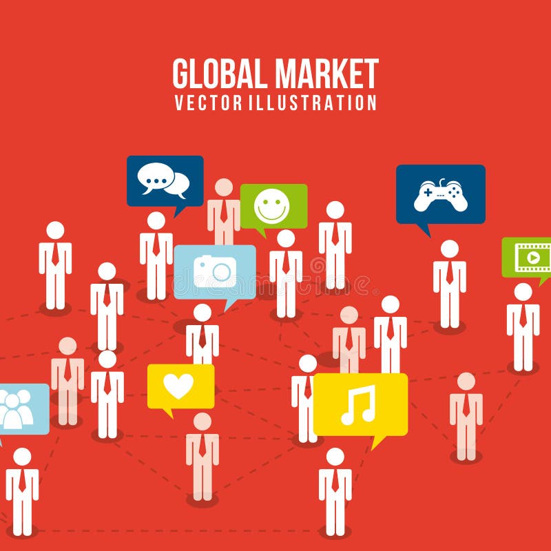 Global Market and Stock Exchange Stock Vector - Illustration of digital ...
