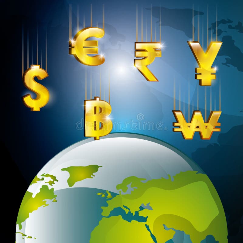 Global Market and Stock Exchange Stock Vector - Illustration of capital ...