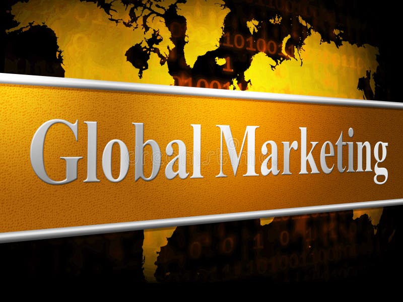 Global Marketing Shows World Sales and Selling Stock Illustration ...