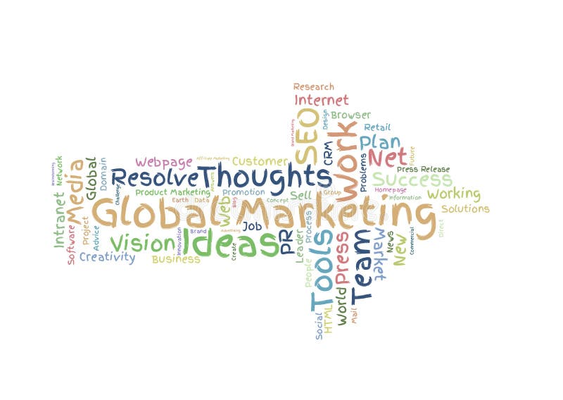 Global Marketing Word Cloud Stock Photo - Image of cloud, vision: 67750642