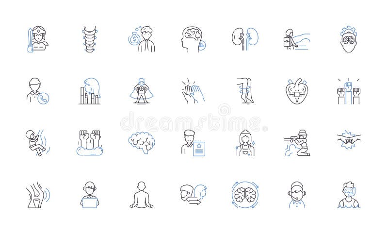 Global Media Line Icons Collection. Coverage, Audience, Exposure ...