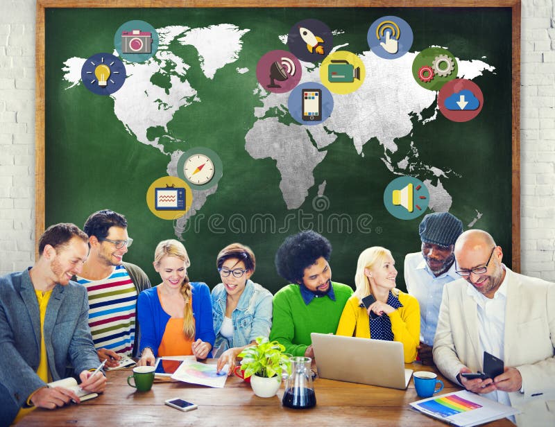 Global Media Social Media International Connection Concept Stock Photo ...