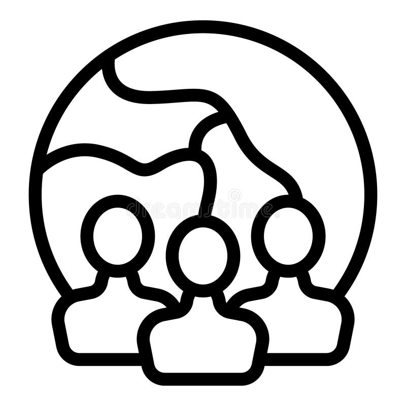 Global Members Group Icon Outline Vector. Esg Economy Stock Vector ...