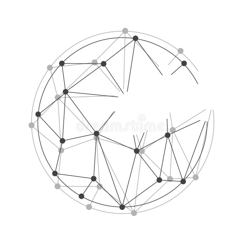 Global Mesh Sphere. Abstract Geometric Shape Stock Illustration ...
