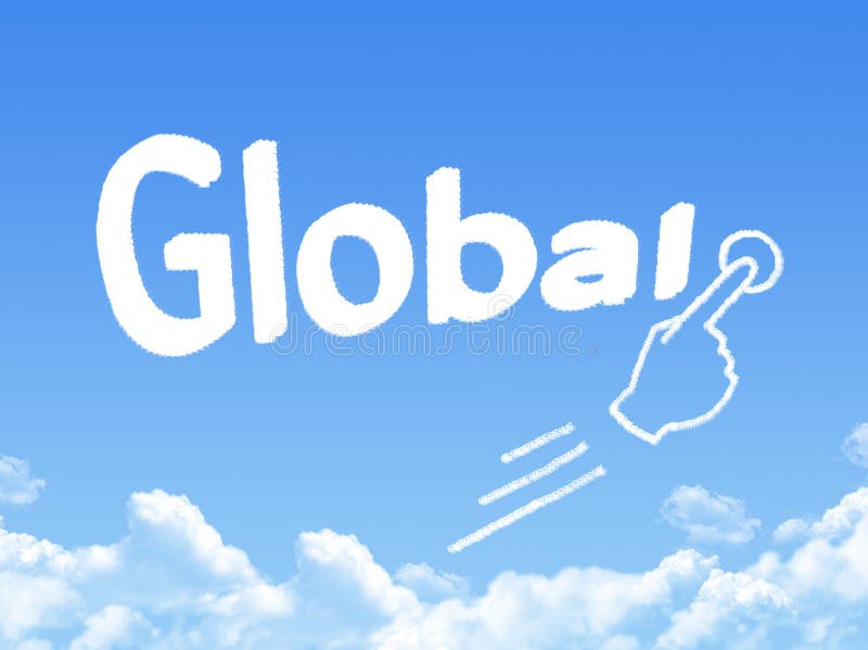 Global message cloud shape stock illustration. Illustration of network ...