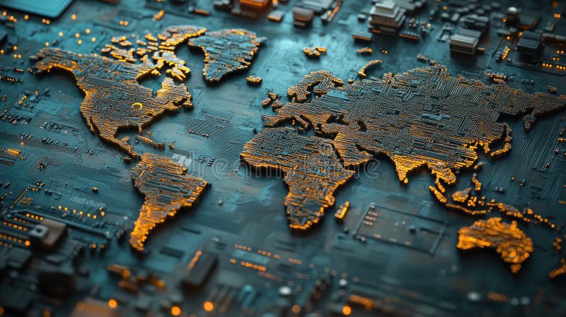 Global Microelectronic Circuit Stock Photo - Image of transistors ...