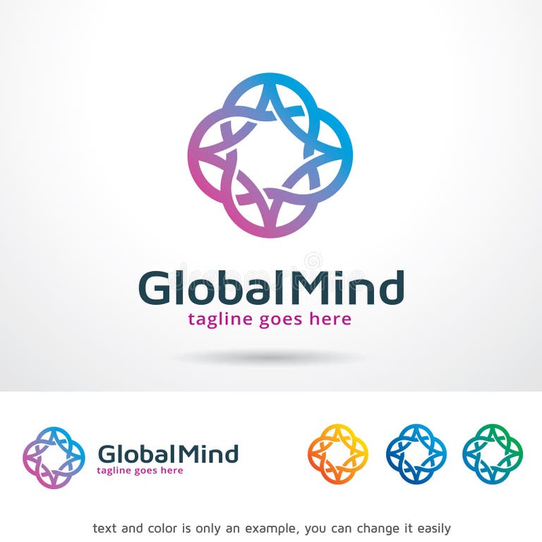 Global Mind Logo Template Design Vector Stock Illustration ...