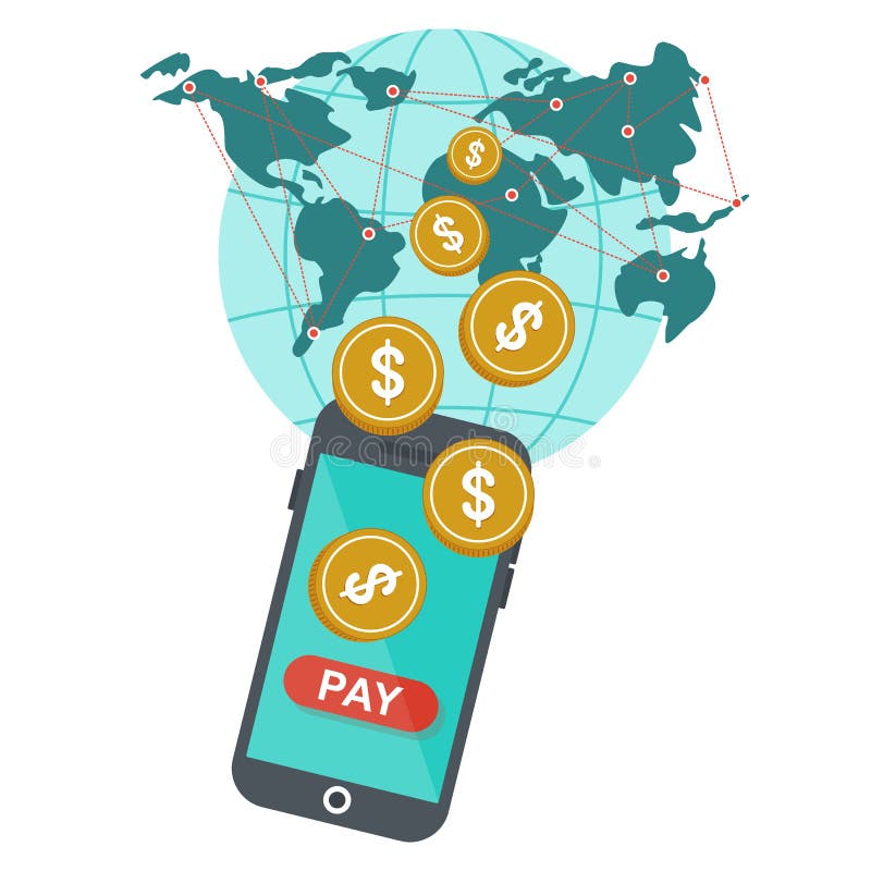 Payment mobile pay stock vector. Illustration of system - 90182579