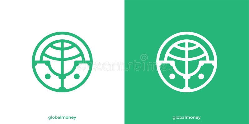 Simple Global Money Logo Design Template. Stock Vector - Illustration ...