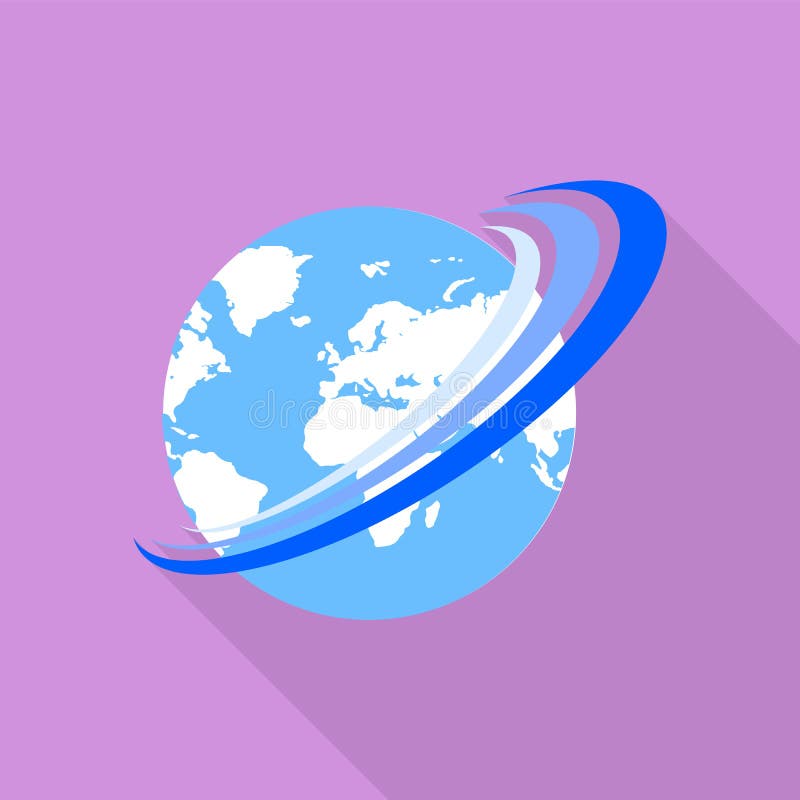 Global Move Icon, Flat Style Stock Vector - Illustration of flat, icon ...