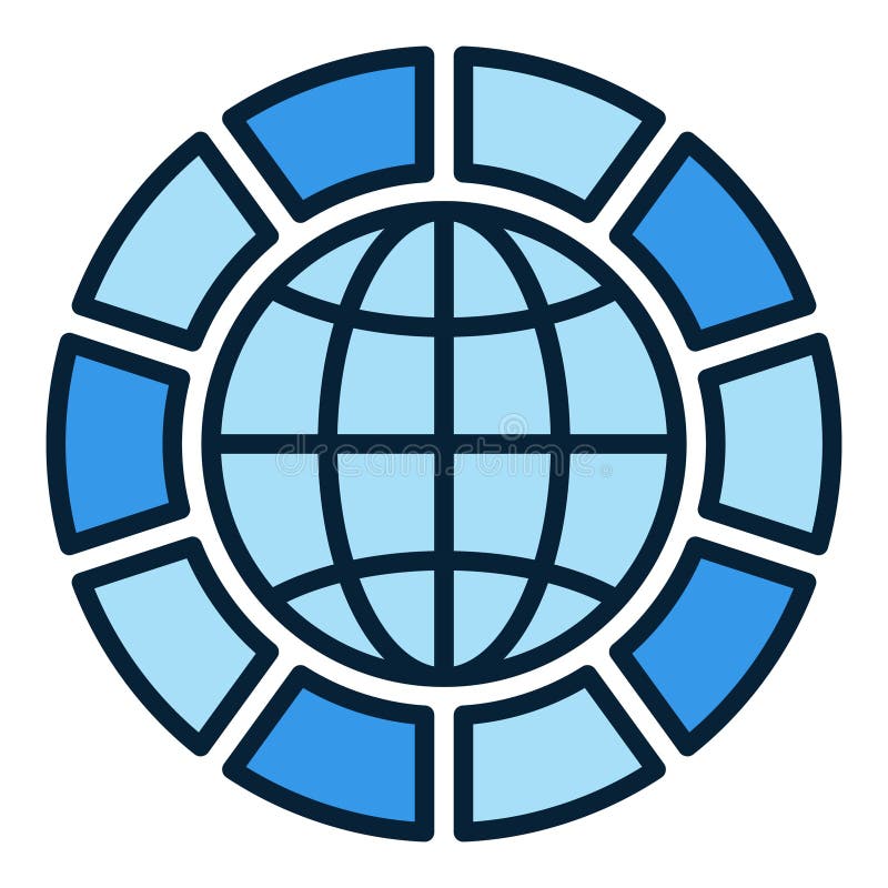 Global Multipolarity Vector Blue Icon or Sign Stock Vector ...