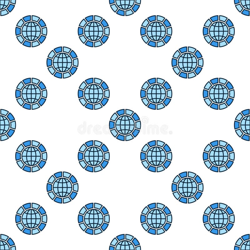 Global Multipolarity Vector Blue Seamless Pattern Stock Illustration ...