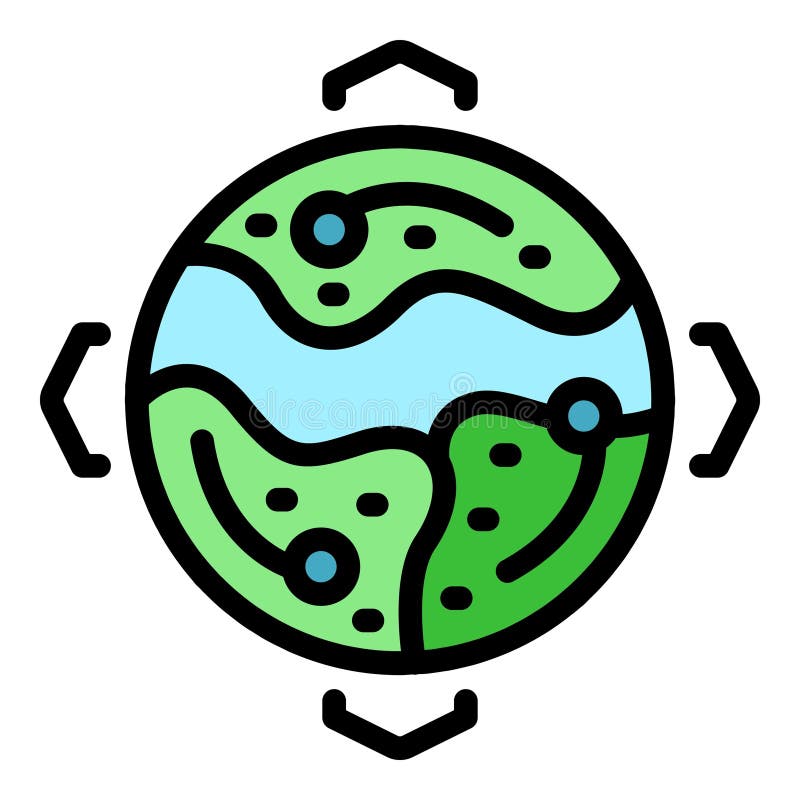 Global Navigation System Showing Earth with Arrows for Direction ...