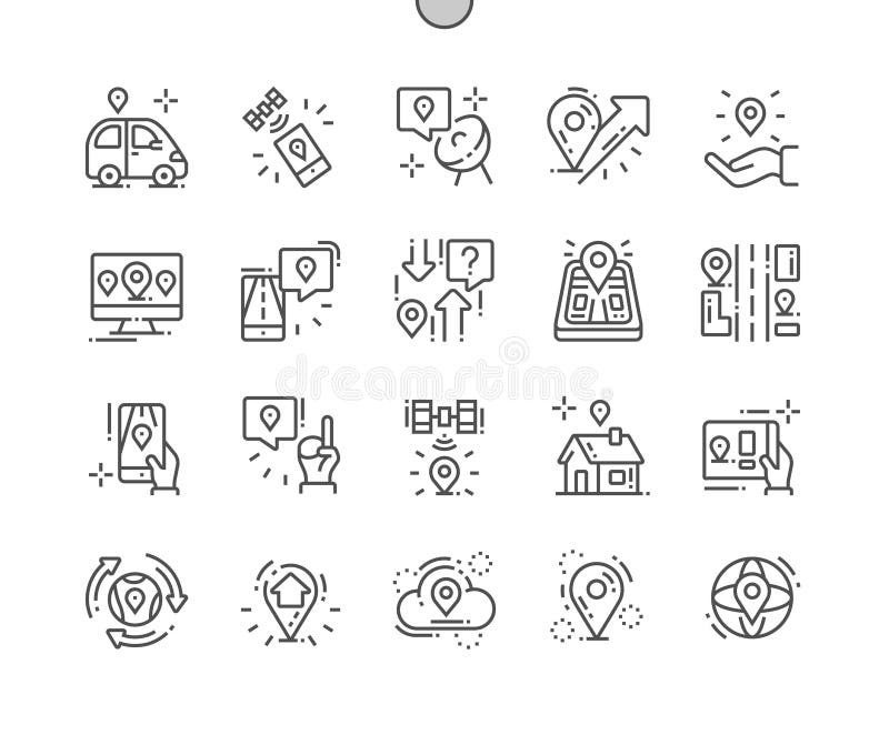 Global Navigation Well-crafted Pixel Perfect Vector Thin Line Icons 30 ...