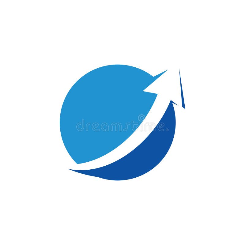 Global Negative Space Arrow Logo Vector Stock Vector - Illustration of ...