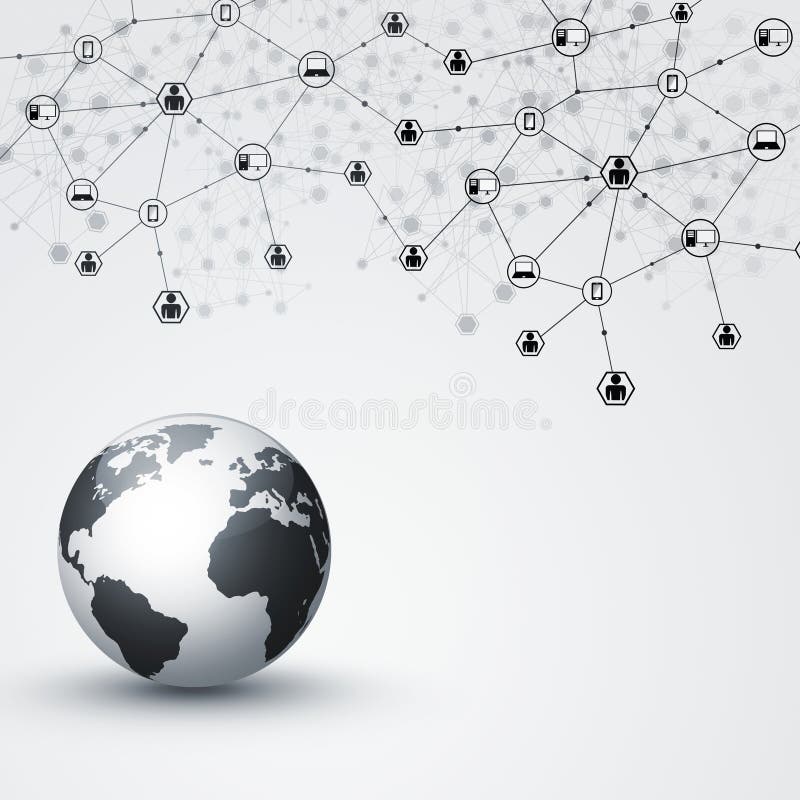 Creative Network Black-white Contrast Background Stock Vector ...