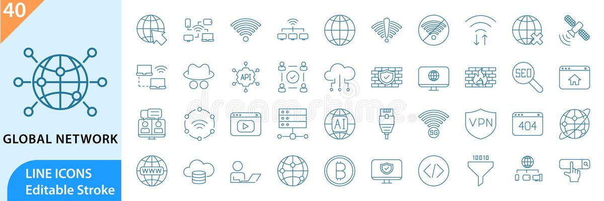 Global Network Line Stock Illustrations – 170,123 Global Network Line ...