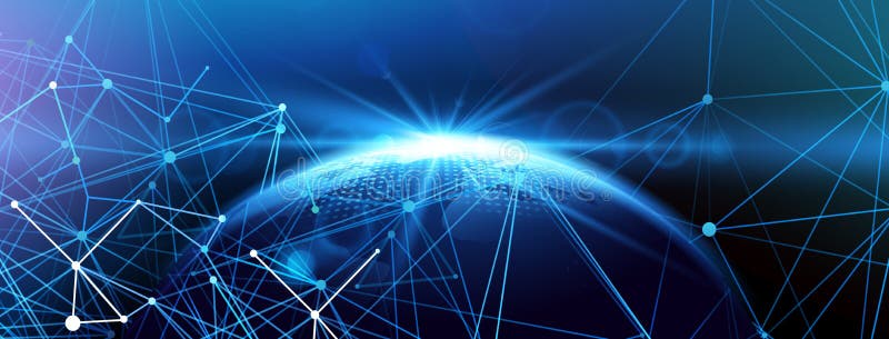 Global Network Background. Vector Stock Vector - Illustration of ...