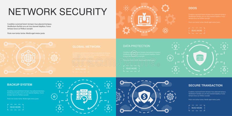 Global Network, Backup System, DDOS Stock Illustration - Illustration ...