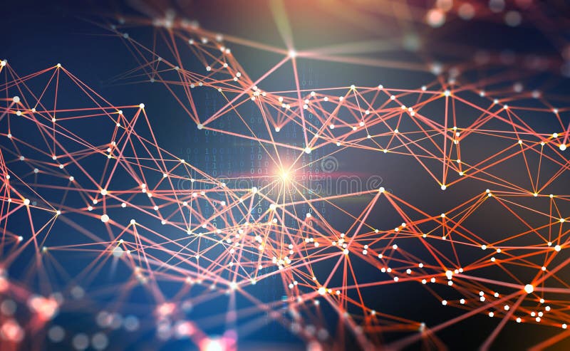 Abstract Binary Code. Cloud Data. Blockchain Technology Stock ...