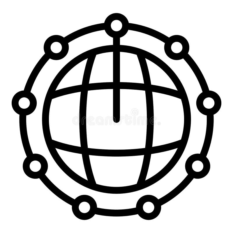 Blockchain Service Icon, Outline Style Stock Vector - Illustration of ...