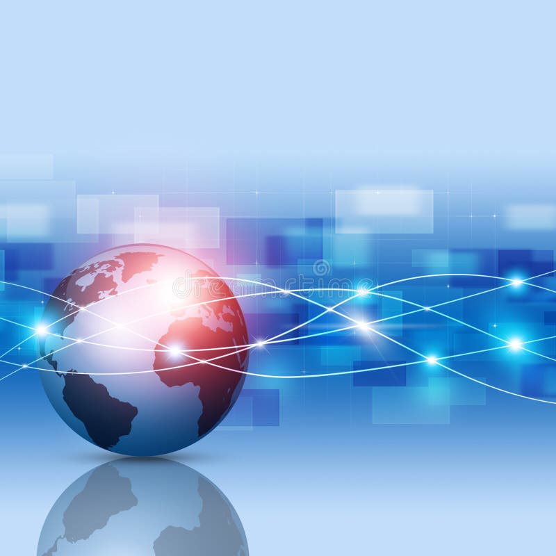 Global Network Blue Business Background Stock Illustration ...