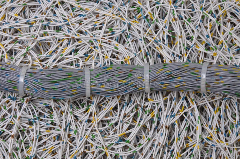 Global Network, The Bundle Of Cables Stock Image - Image of network ...