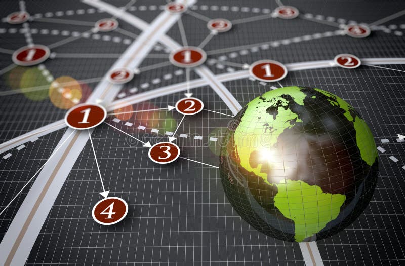 Global network stock illustration. Illustration of hierarchy - 30592111