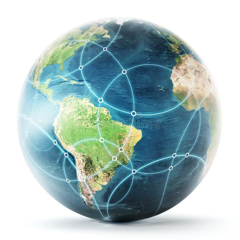 Global network stock illustration. Illustration of globe - 42141416