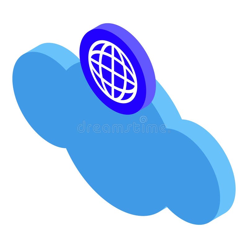 Global Network Cloud Computing Icon Showing Internet Service Stock ...