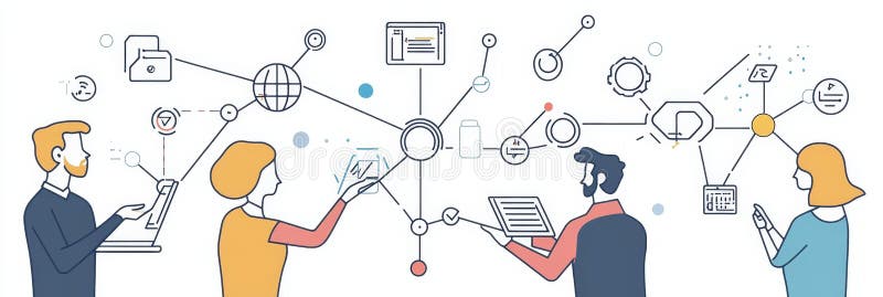 Global Network Collaboration People Connecting through Technology a ...