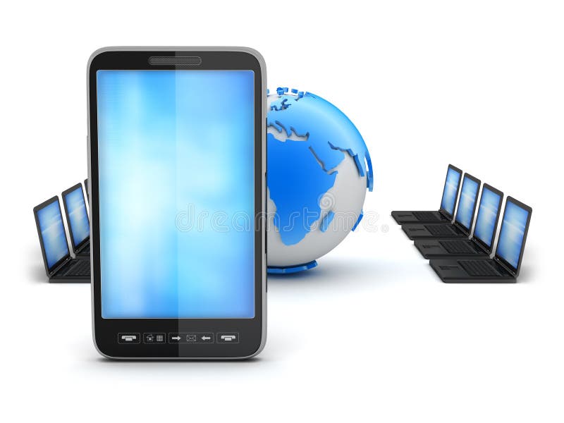 Mobile communication stock illustration. Illustration of concept - 2068347