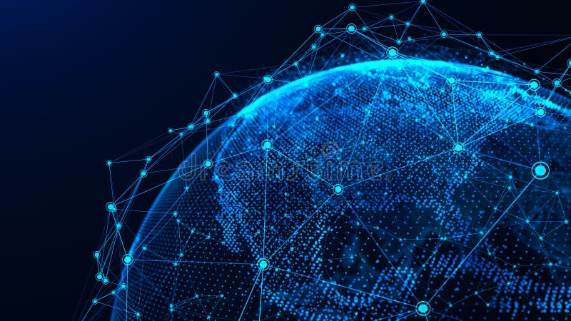 Global Network Concept. World Map Point. Global Network Planet Earth ...