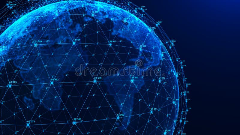 Global Network Concept. World Map Point. Global Network Planet Earth ...