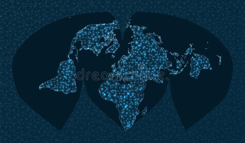 Global Network Concept. Interrupted Sinu. Stock Vector - Illustration ...