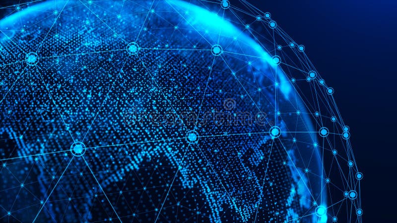 Global Network Concept. World Map Point. Global Network Planet Earth ...