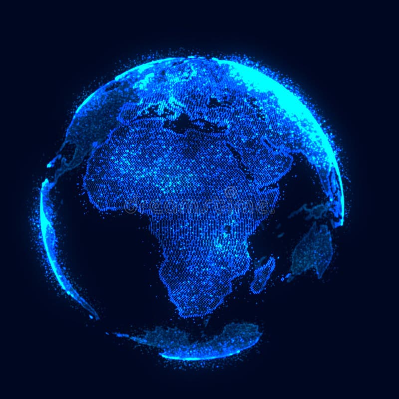 Global Network Concept. World Map Point. Global Network Planet Earth ...