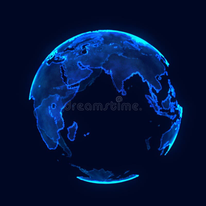 Global Network Concept. World Map Point. Global Network Planet Earth ...