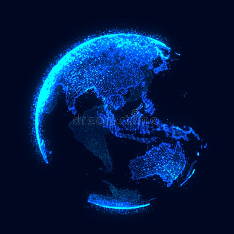 Global Network Concept. World Map Point. Global Network Planet Earth ...