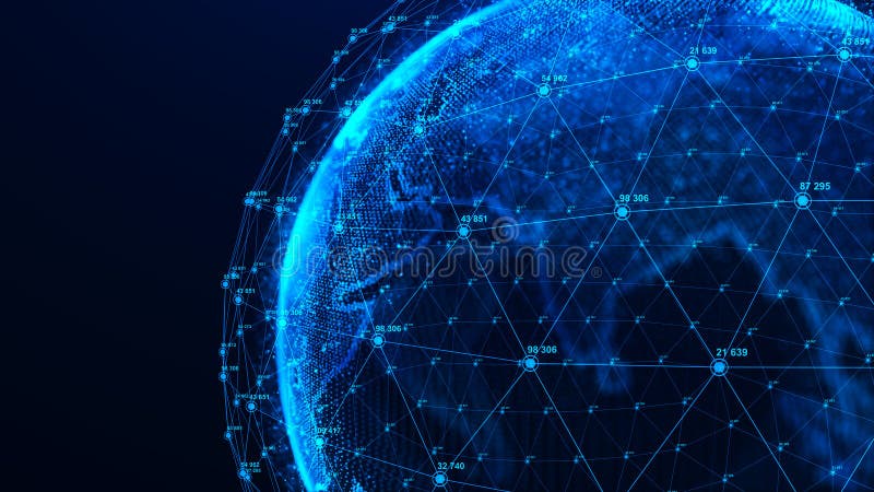 Global Network Concept. World Map Point. Global Network Planet Earth ...