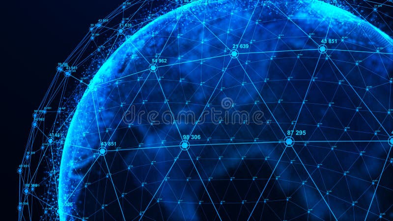 Global Network Concept. World Map Point. Global Network Planet Earth ...