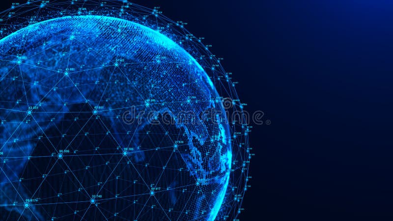 Global Network Concept. World Map Point. Global Network Planet Earth ...