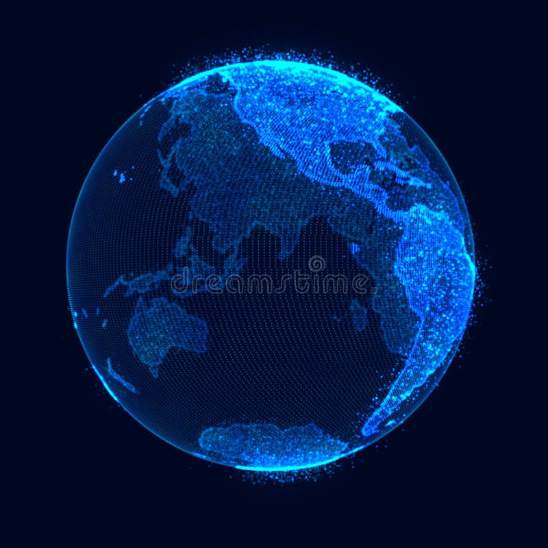 Global Network Concept. World Map Point. Global Network Planet Earth ...