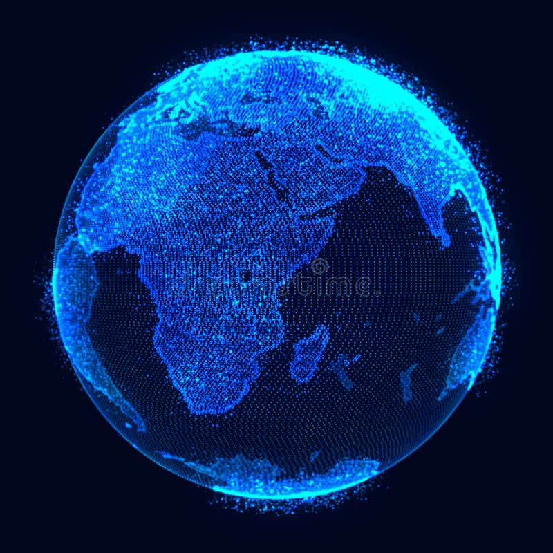Global Network Concept. World Map Point. Global Network Planet Earth ...