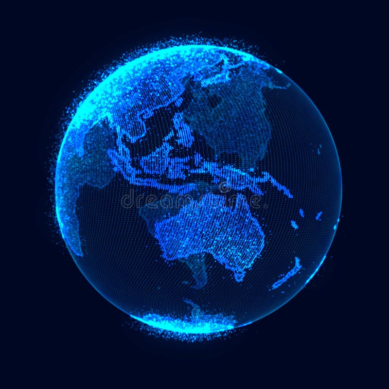 Global Network Concept. World Map Point. Global Network Planet Earth ...