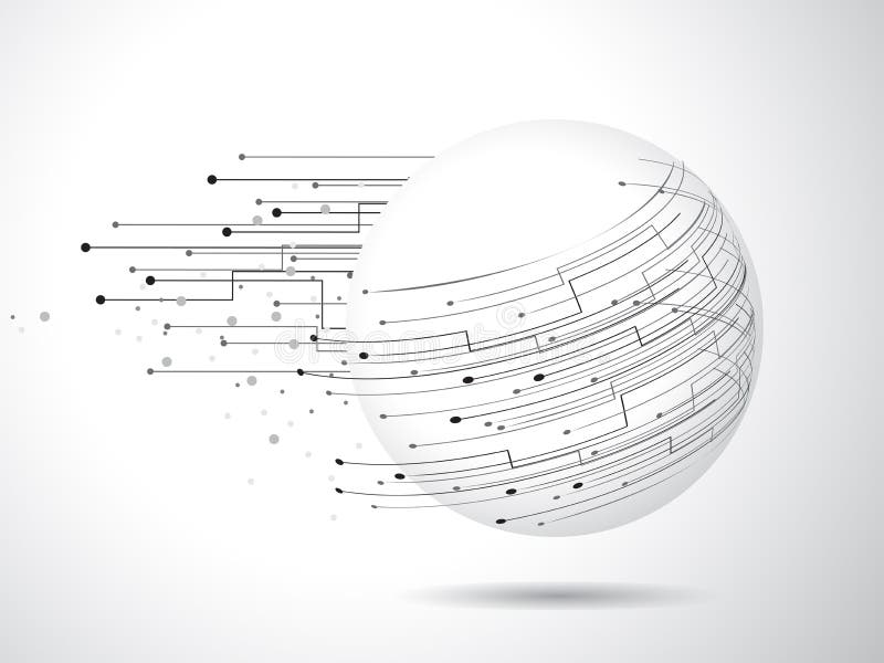 Global Network Connect on White Background Stock Vector - Illustration ...